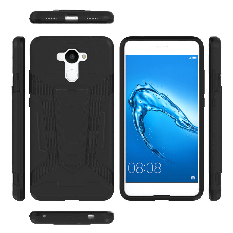 Slim Guard Plated Shockproof Case - Huawei Y7 (Black)